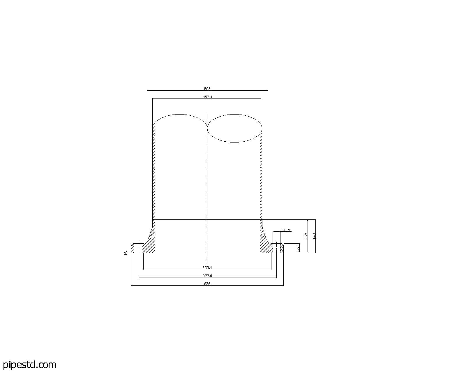 Weld Neck Flange Class 150 18 Inch | Pipe Dimension And Piping Information