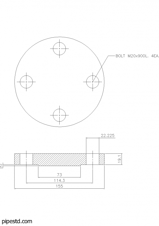 Blind Flange 1 1/2 Inch Class 300 | Pipe Dimension And Piping Information